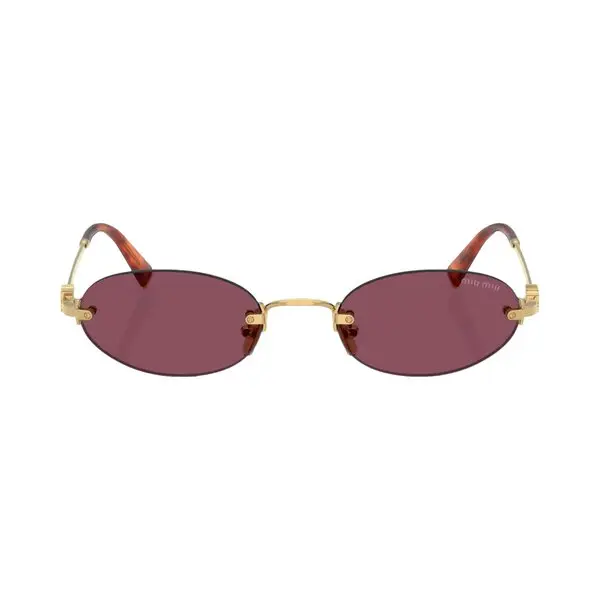 Miu Miu Oval Sunglasses - Red