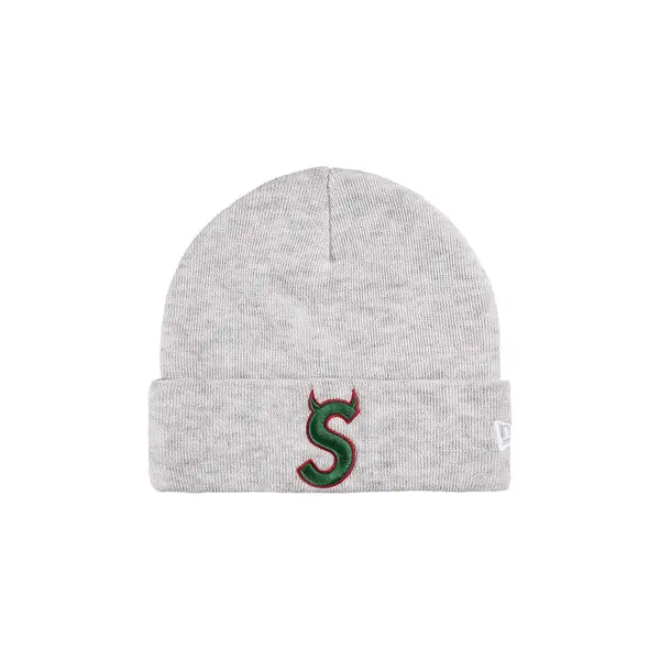 Supreme New Era Devil's Logo Beanie - Grey