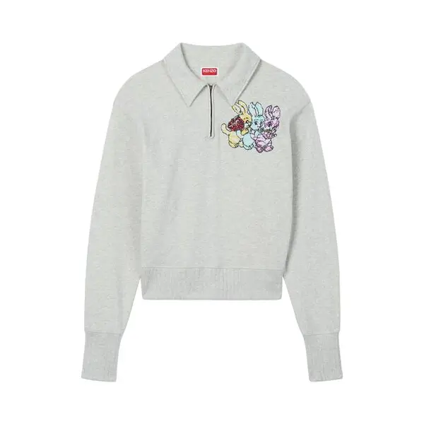 Kenzo Embroidered Half Zip Sweatshirt