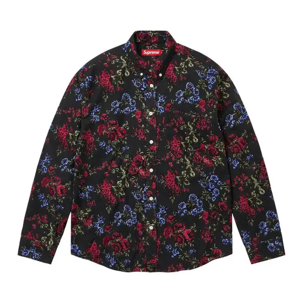 Supreme Floral Print Flannel Shirt