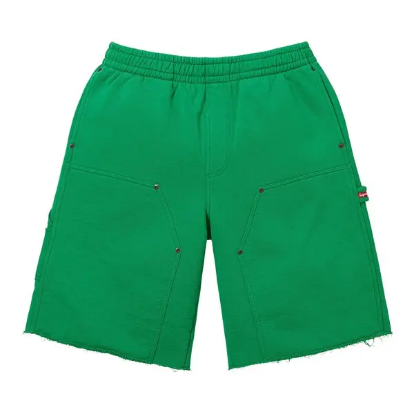 Supreme Double Knee Painter Sweatshort - Green