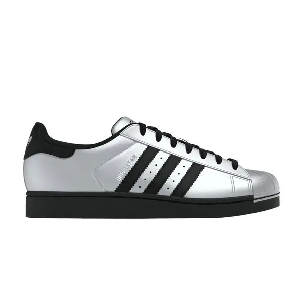 Adidas Superstar 2 Metallic Black Sneakers - Silver