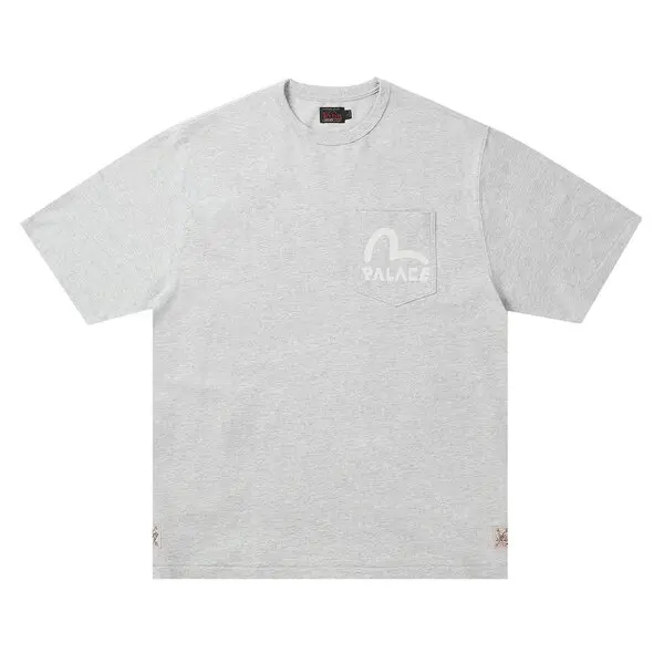 PALACE X Evisu Heavy Wash T-shirt - Grey