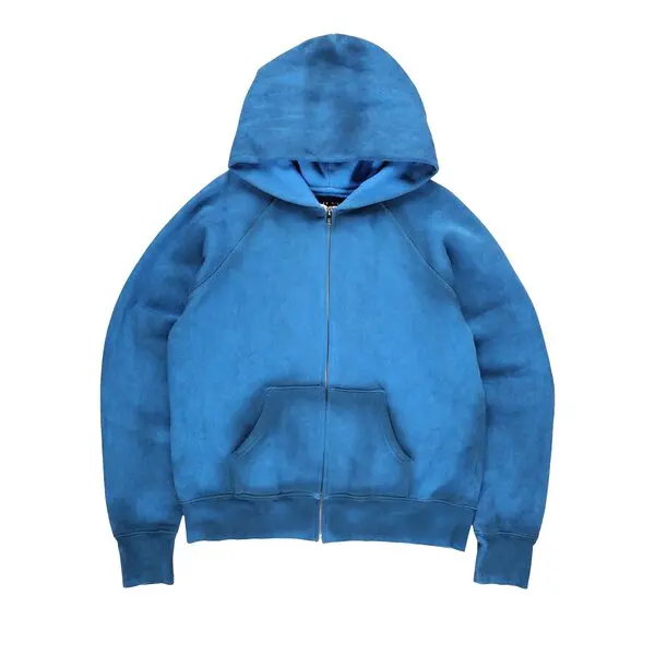 LES TIEN Heavyweight Raglan Zip Hoodie