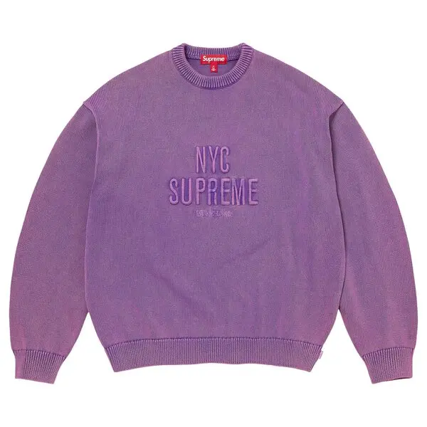 Supreme Overdyed Raised Sweater