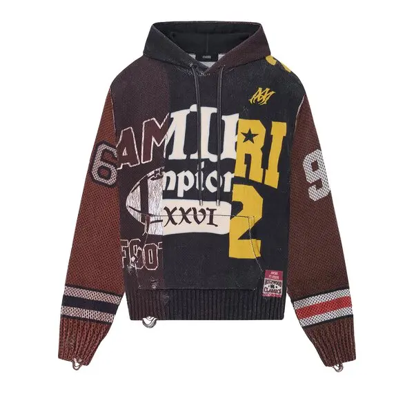 Amiri Paneled Spliced Hoodie