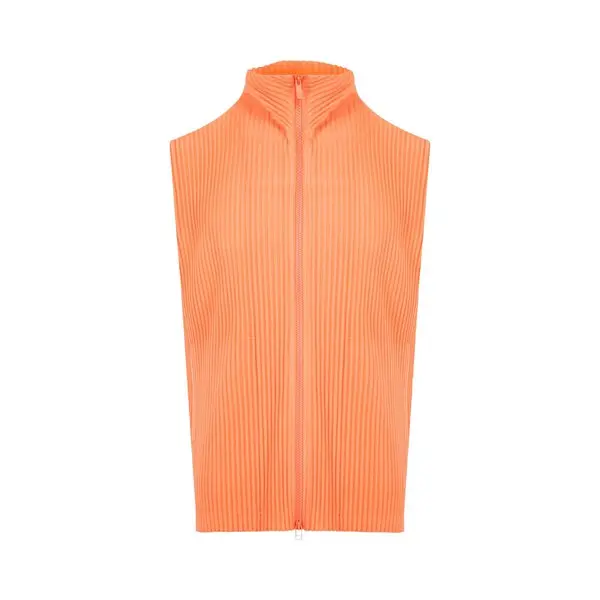 Issey Miyake Pleated Zip-up Vest