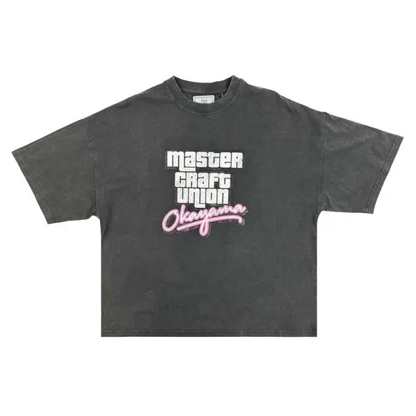 Mastercraft Union Okayama" Graphic T-shirt - Black