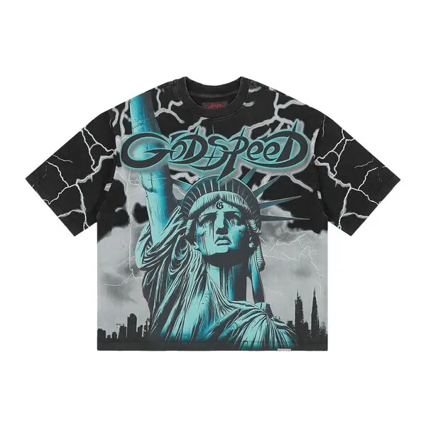 GODSPEED Graphic Print T-shirt - Grey