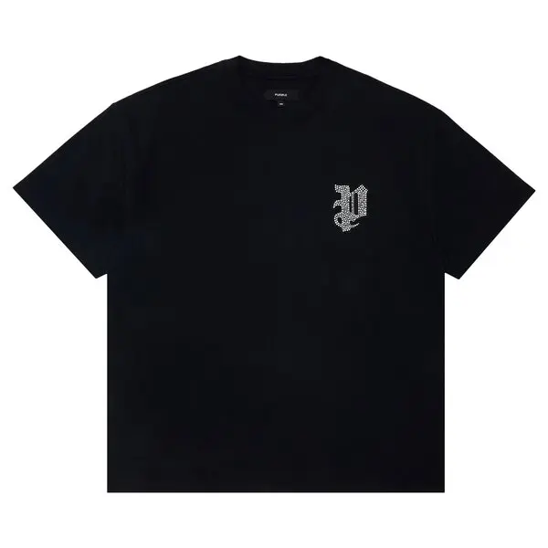 PURPLE BRAND Merc Jersey Oversized Tee With Embellished Detail - Black