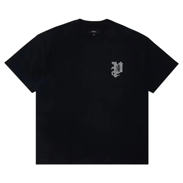 PURPLE BRAND Merc Jersey Oversized Tee With Embellished Detail - Black