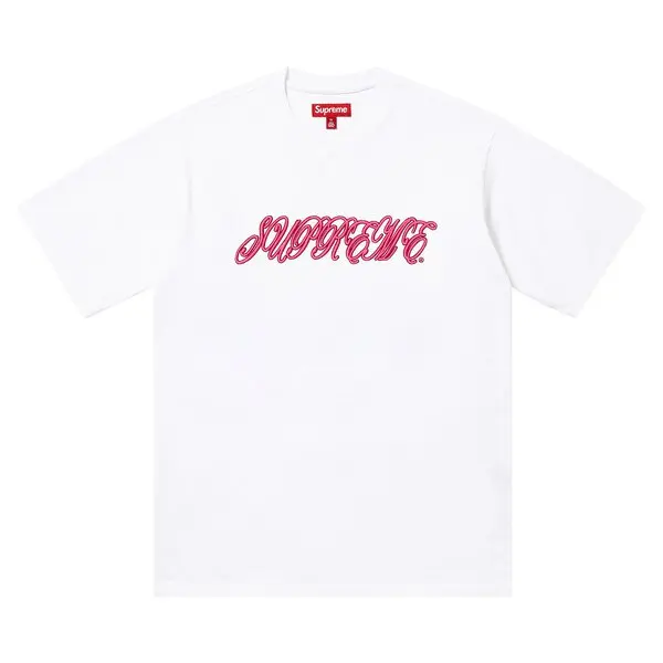 Supreme Raised Script Short-sleeve Top - White