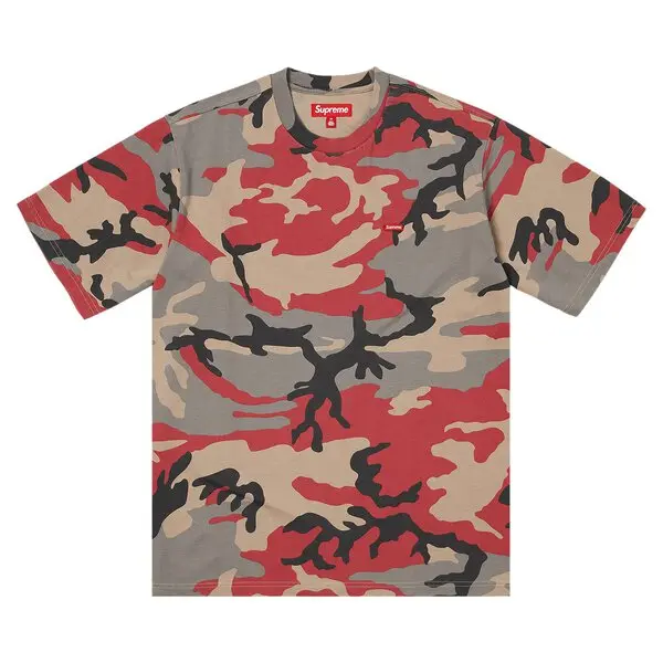 Supreme Small Box Tee Camouflage Print - Red
