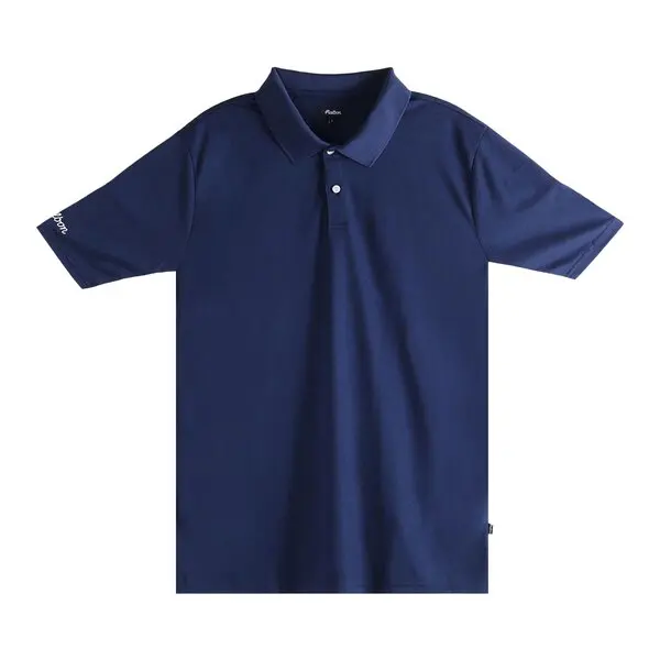 MALBON Evergreen Paneled Performance Pique Shirt 'navy/white - Blue