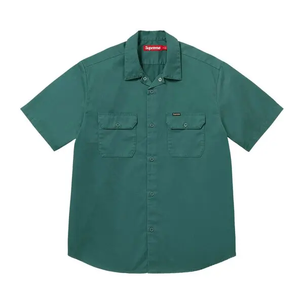 Supreme Ghostface Short-sleeve Work Shirt - Green