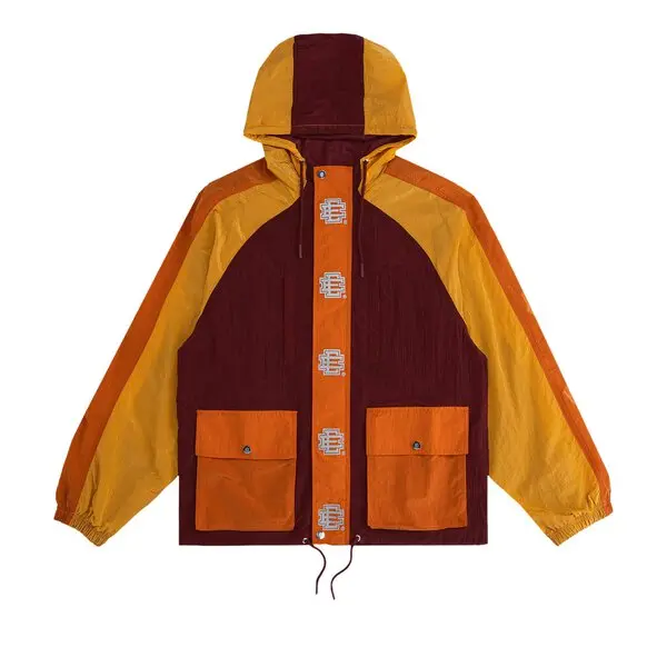 ERIC EMANUEL Ee Nylon Color-blocked Hooded Windbreaker