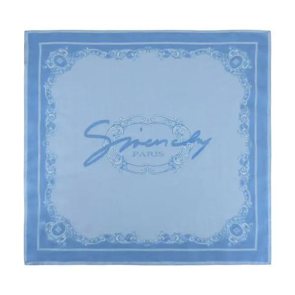Givenchy Small Baroque Print Scarf - Blue