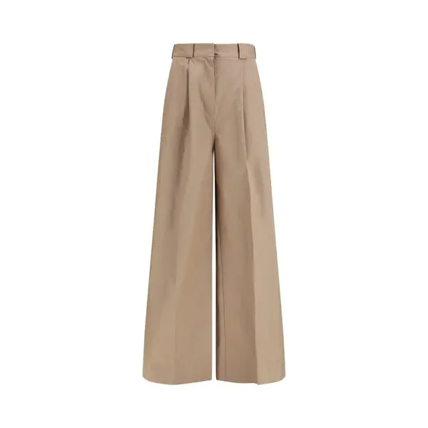 Balenciaga High-waisted Tailored Wide-leg Trousers - Tan
