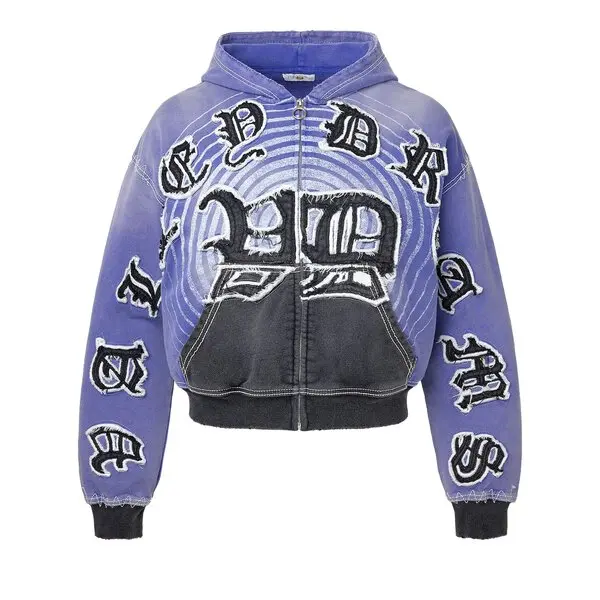 VALE FOREVER Hypnotiq Zip Up Hoodie - Purple