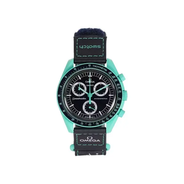 SWATCH X Omega Bioceramic Moonswatch "mission On Earth Polar Lights - Black
