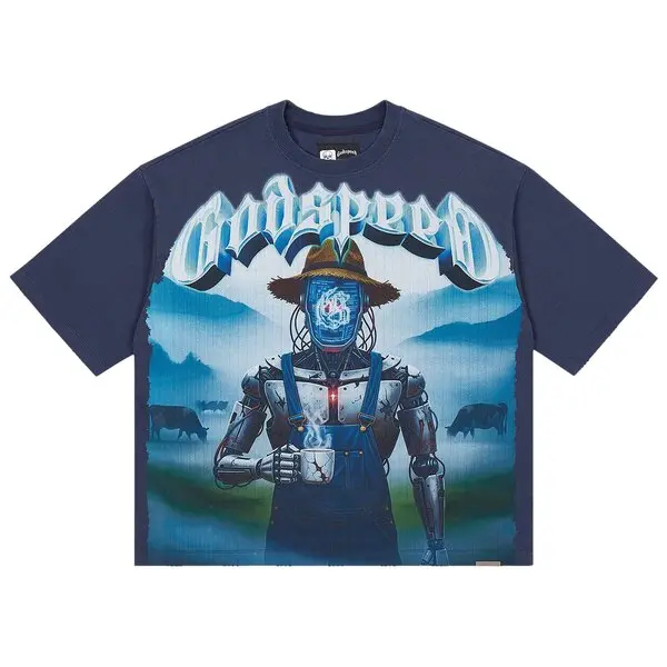 GODSPEED Aura Farm Graphic T-shirt - Blue