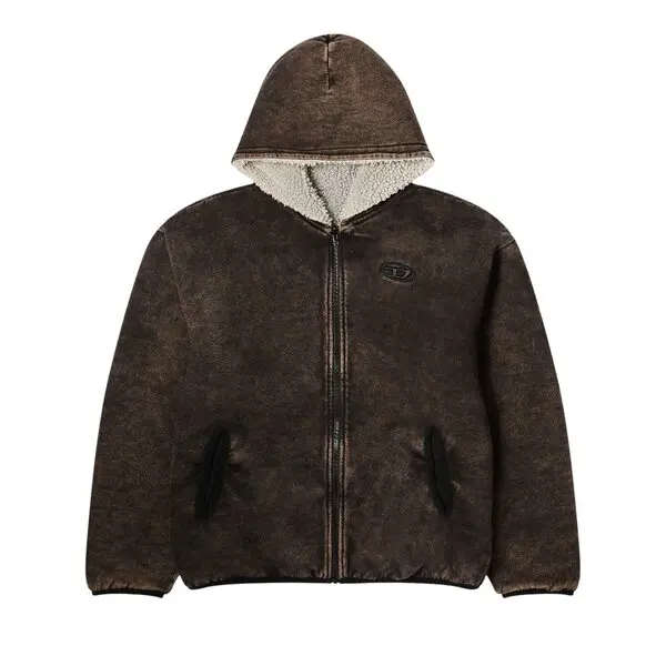DIESEL® Reversible Hooded Zip-up Jacket