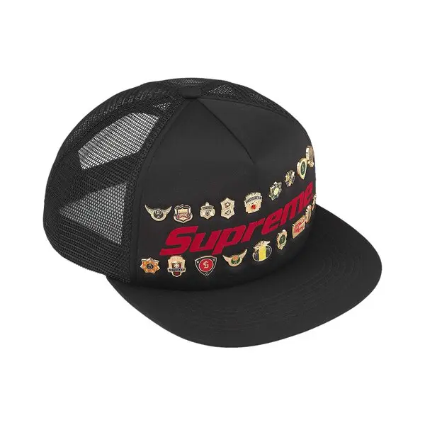 Supreme Pins Mesh Back 5-panel Cap - Black