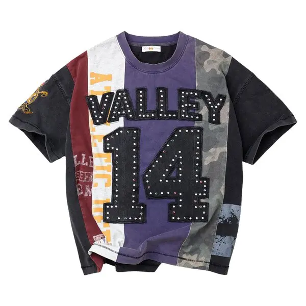 VALE FOREVER Embellished Patchwork T-shirt - Multicolor