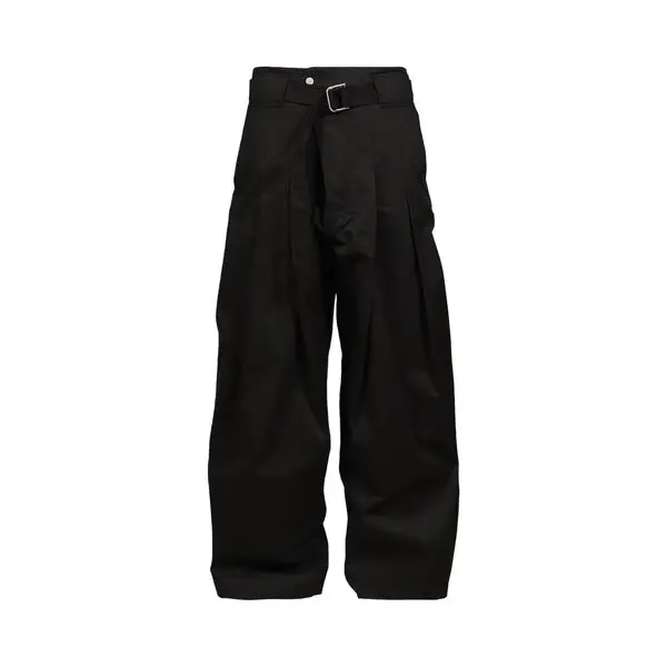 FFFPOSTALSERVICE Wide Belted Trouser - Black