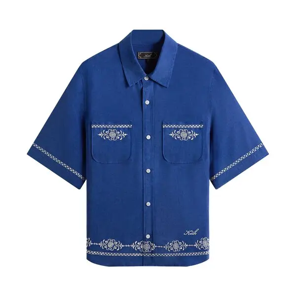 Kith Cupro Linen Paxton Shirt With Embroidered Details