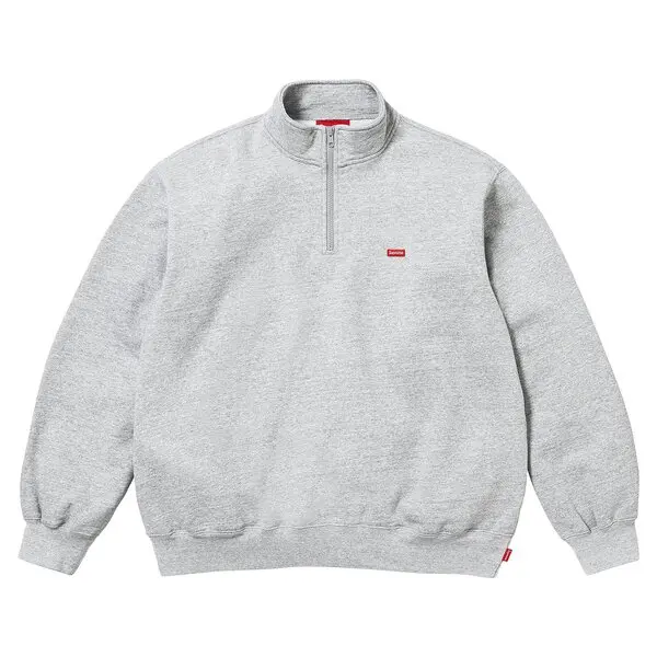 Supreme Small Box Half Zip Pullover - Grey