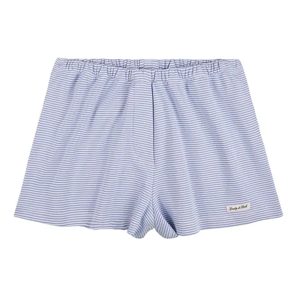 SPORTY & RICH Signature Logo House Shorts - Blue