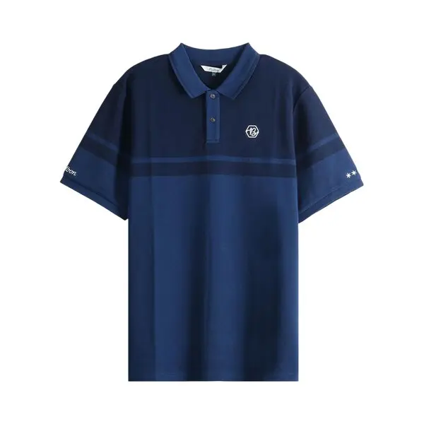 MALBON Bettinardi Pique Polo Shirt 'sailor - Blue