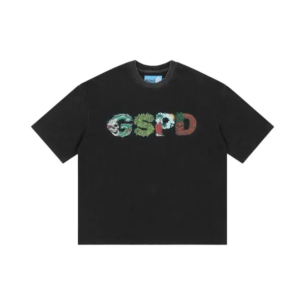 GODSPEED Surfs Up" Graphic T-shirt - Black