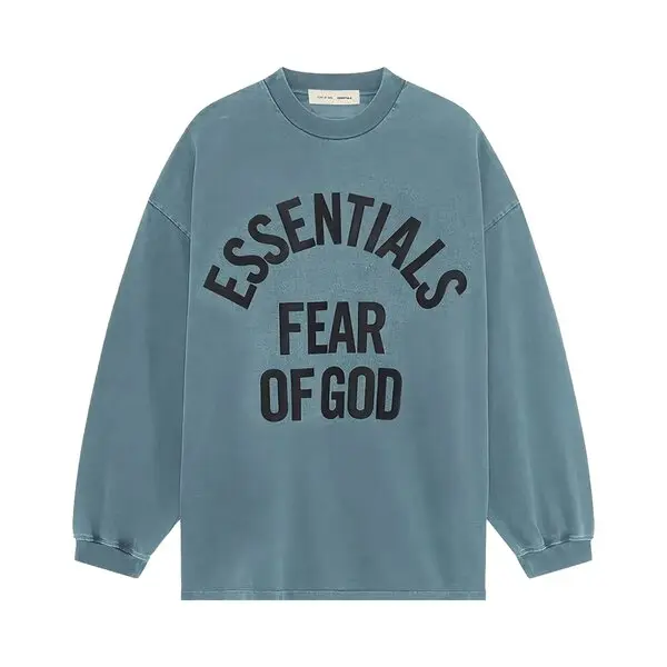 Fear Of God Long Sleeve Campus T-shirt - Blue