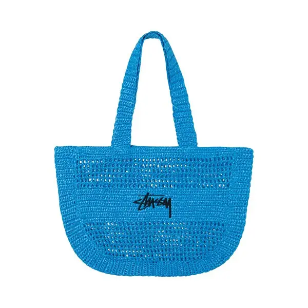 StÜssy Raffia Tote Bag With Logo