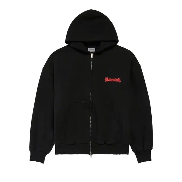 Balenciaga Medium Fit Zip Up Hoodie