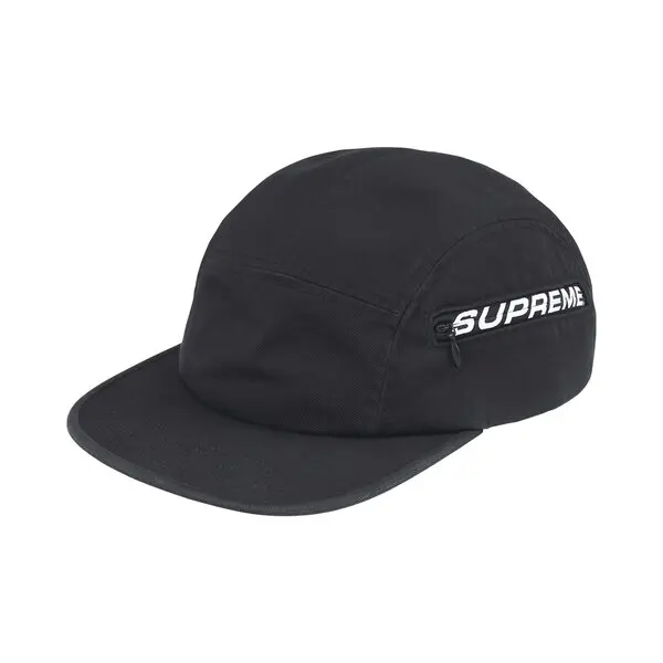 Supreme Side Zip Camp Cap - Black