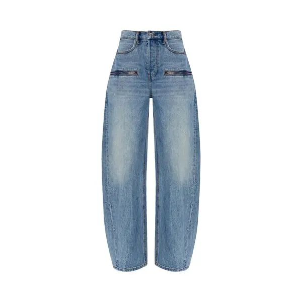 Alexander Wang Horizontal Zips Silk Blend Jean