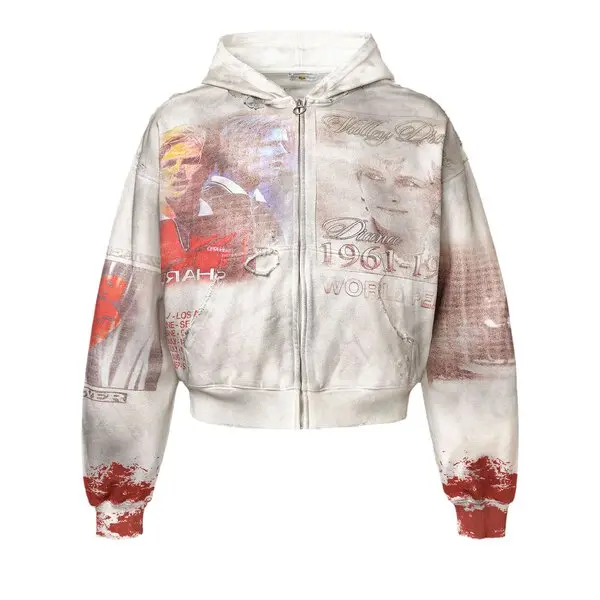 VALE FOREVER The Great Zip Up Hoodie - White