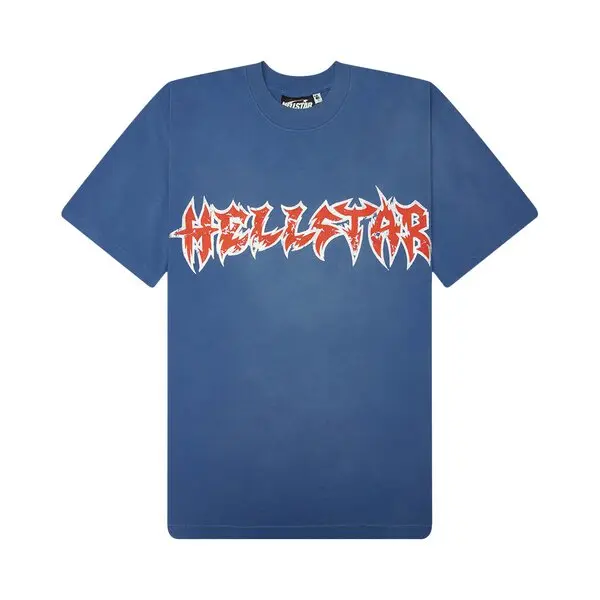 HELLSTAR Metal Logo T-shirt - Blue