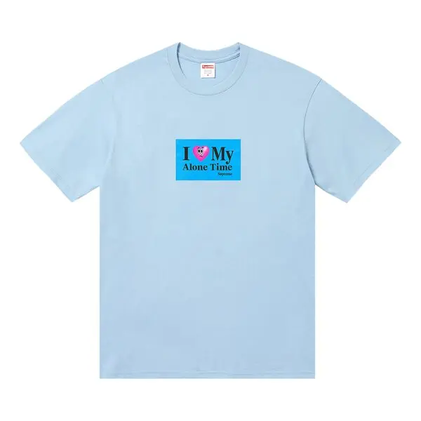 Supreme I Love My Alone Time" T-shirt - Blue