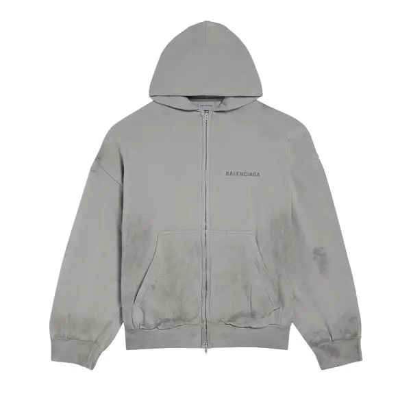 Balenciaga Medium Fit Zip Up Hoodie