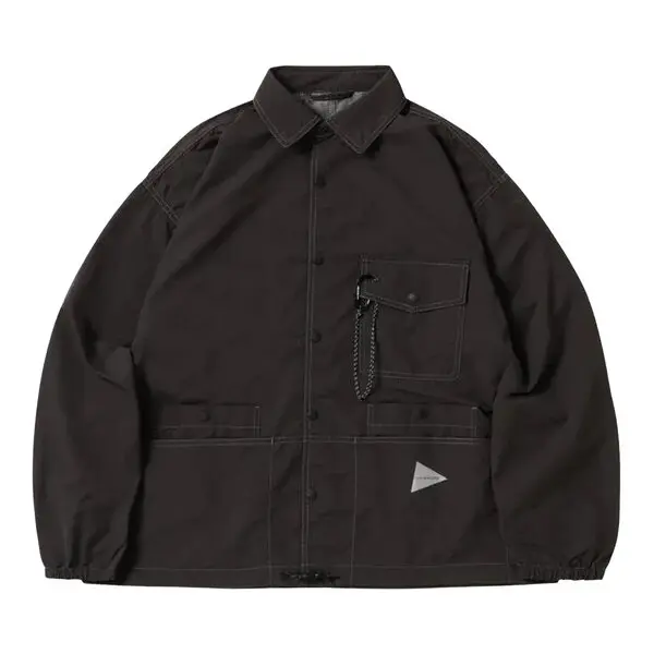 AND WANDER Crinkled Nylon Shirt Jacket