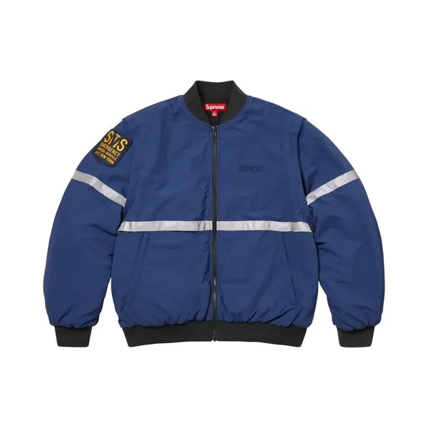 Supreme Zip-off Sleeve Reflective Stripe Jacket