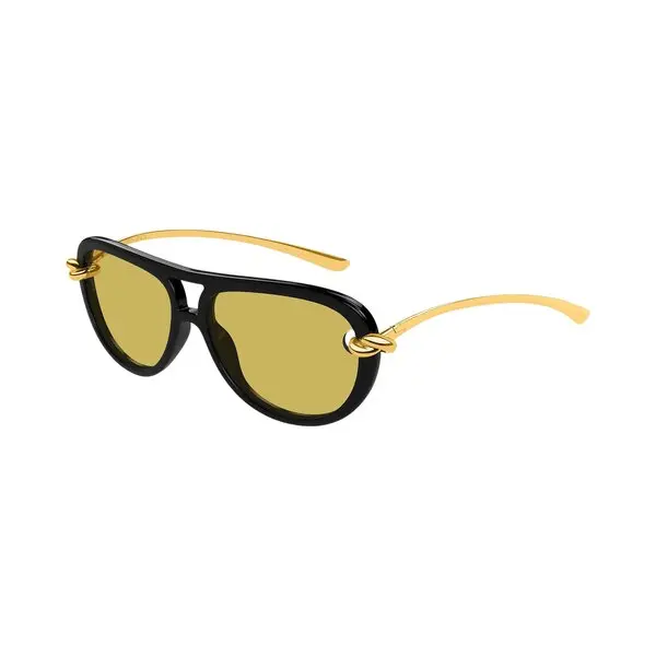 Bottega Veneta Knot Aviator Sunglasses - Black