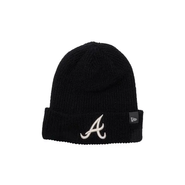 New Era Atlanta Braves Cashmere Knit Beanie - Black