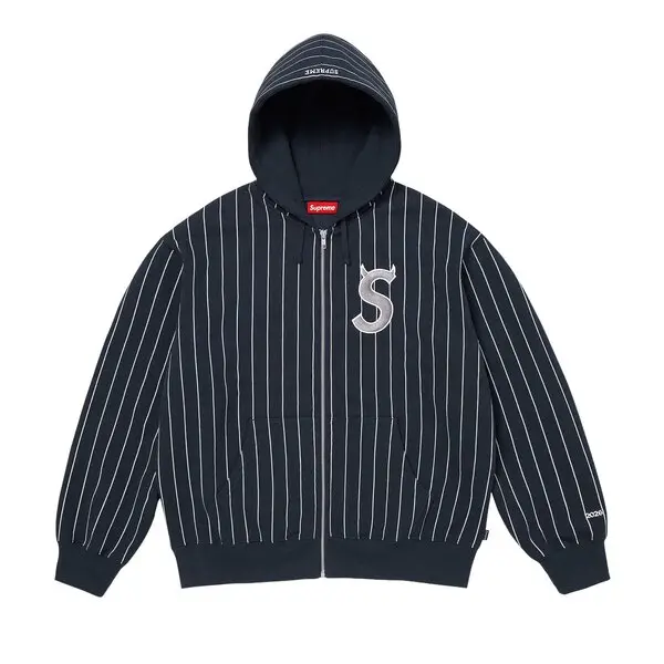 Supreme Devil's Logo Zip Up Hooded Sweatshirt