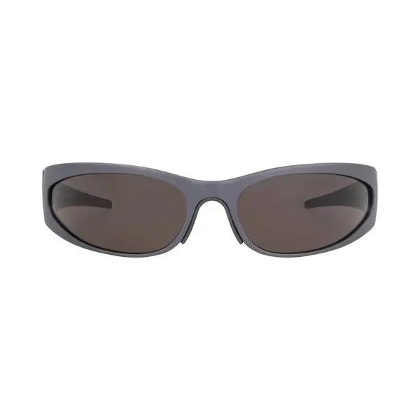 Balenciaga Shield-frame Aluminum Sunglasses - Grey