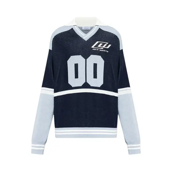 Off-White Knit Polo Long Sleeve - Black